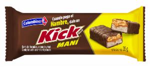 Barra De Chocolate Kick Caramelo Mani X35g