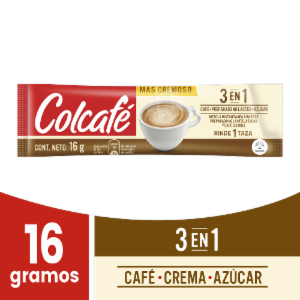 Mezcla En Polvo Colcafe 3 En 1 X 16 Gr