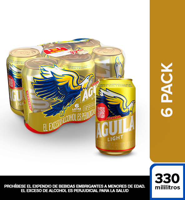 Cerveza Aguila Light Lata X 6