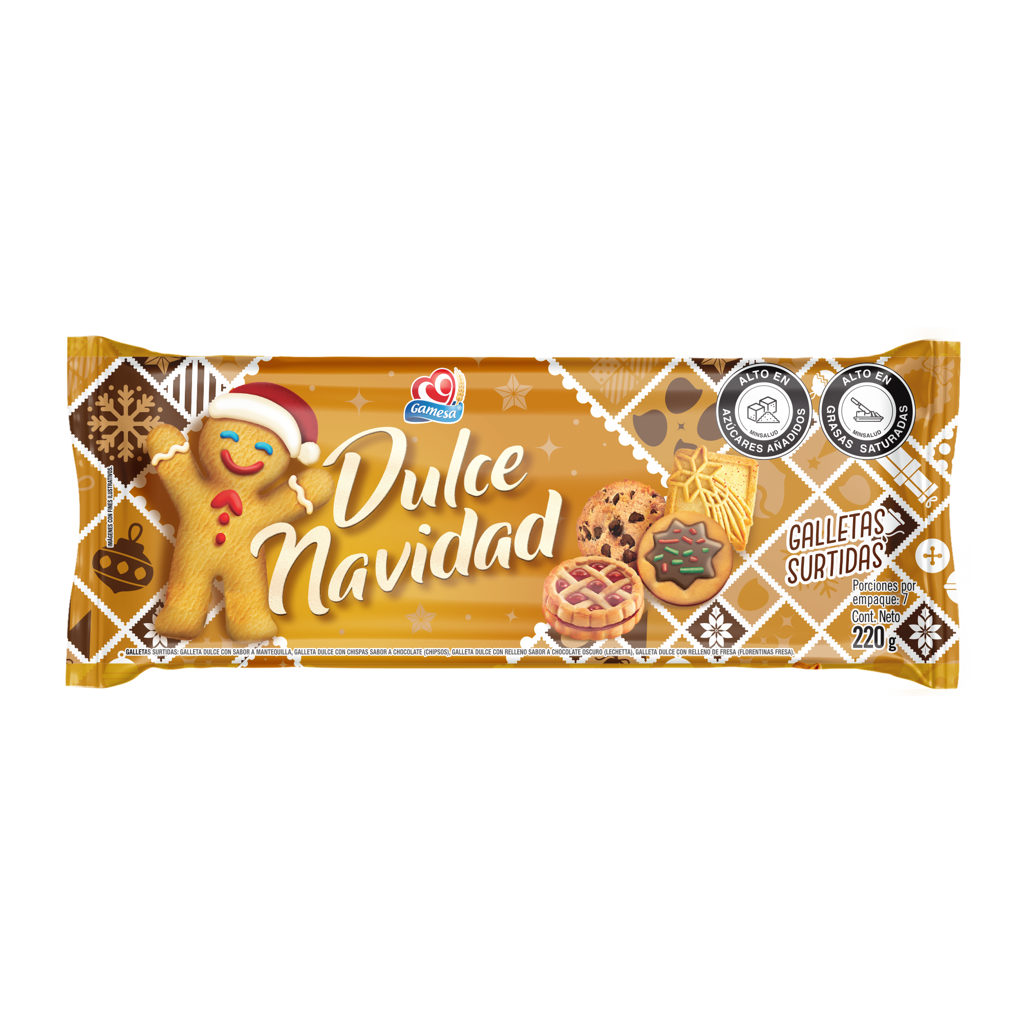 Galletas Gamesa Navidad Surtidas x 220g