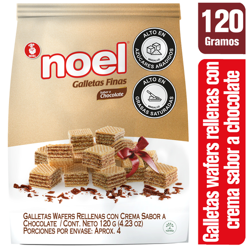 Galleta Noel Wafer Rellenas Con Chocolate x 120g