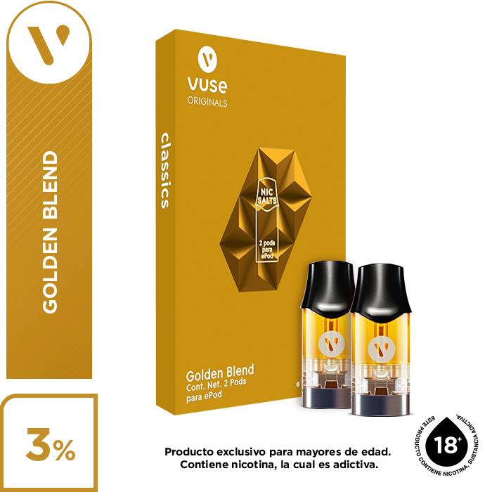 Capsula Vuse Golden Blend 34 Mg Caja x 2und