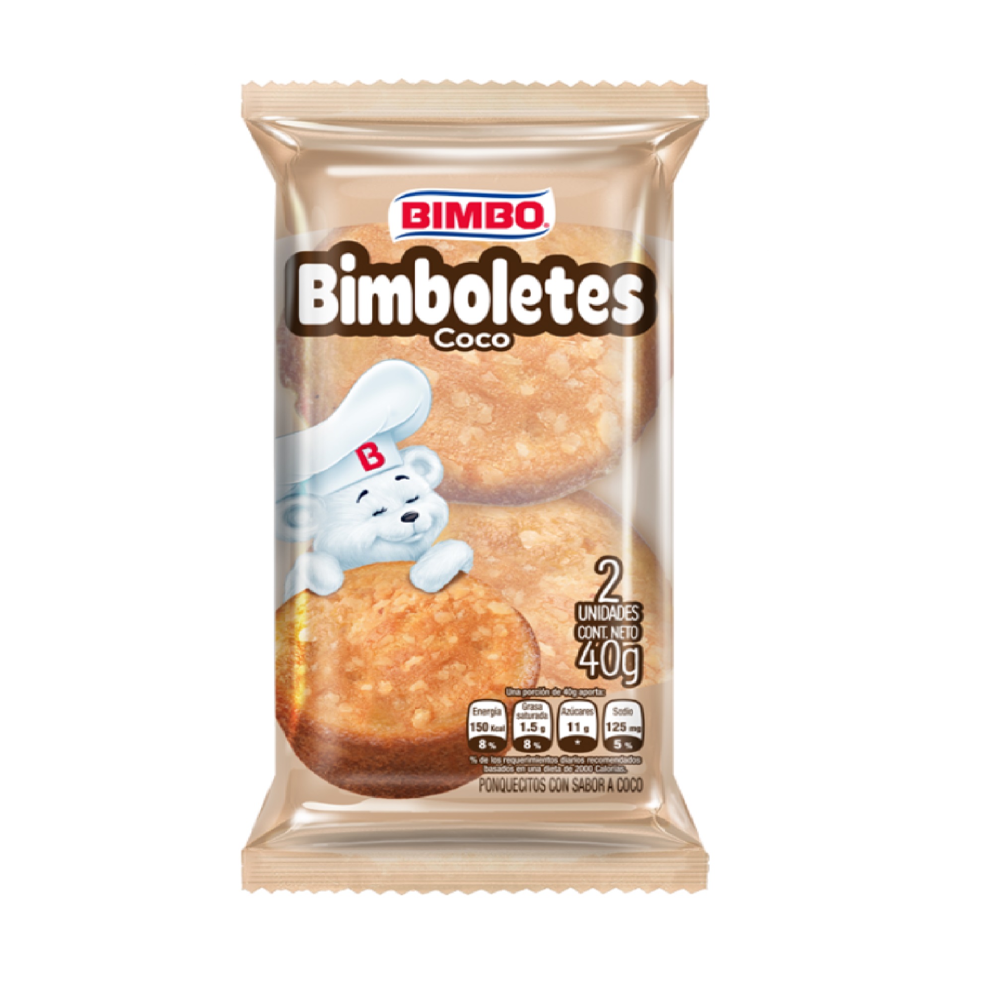 Cocosito Bimbo 2und x 40g