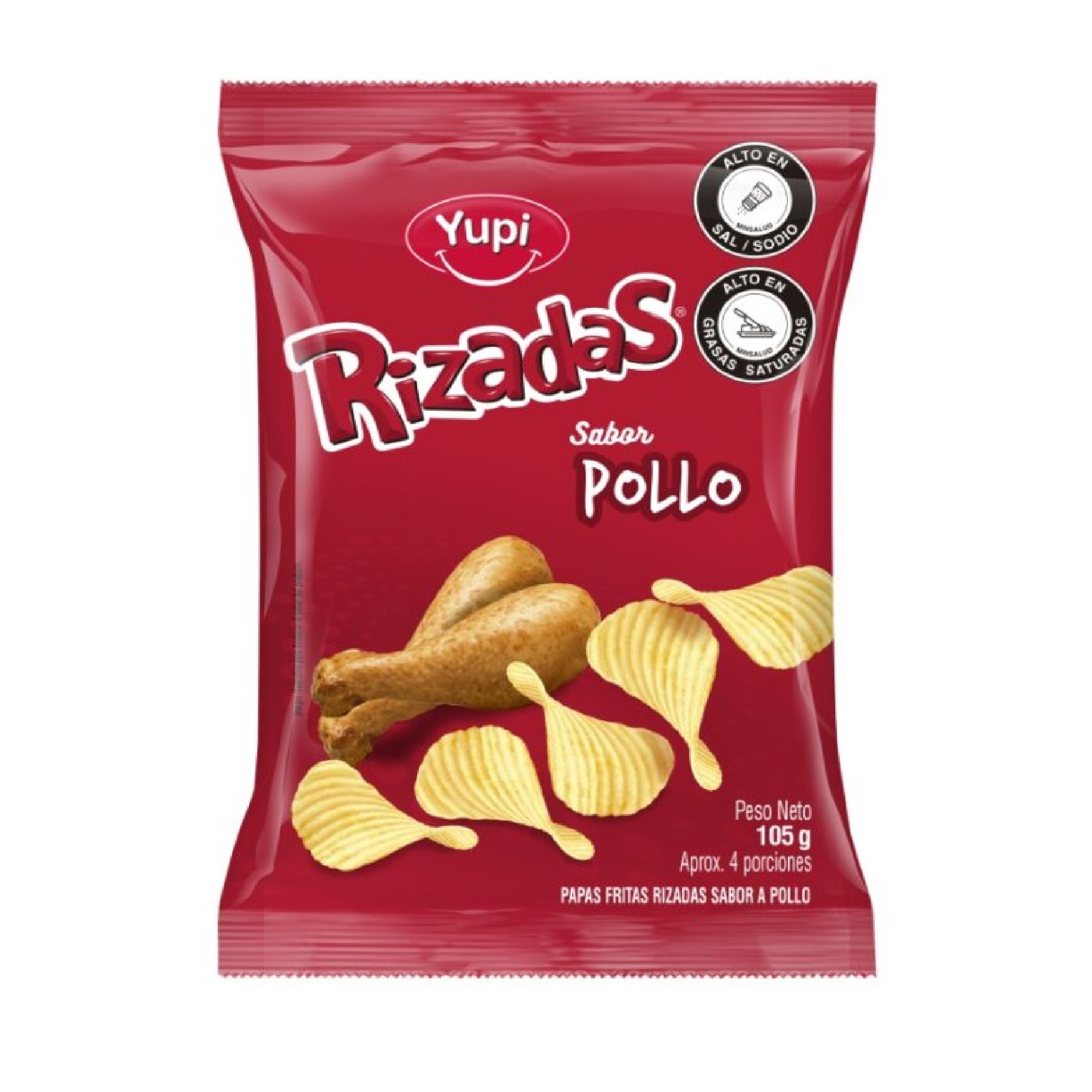 Papas Rizadas Pollo Paquetex105g