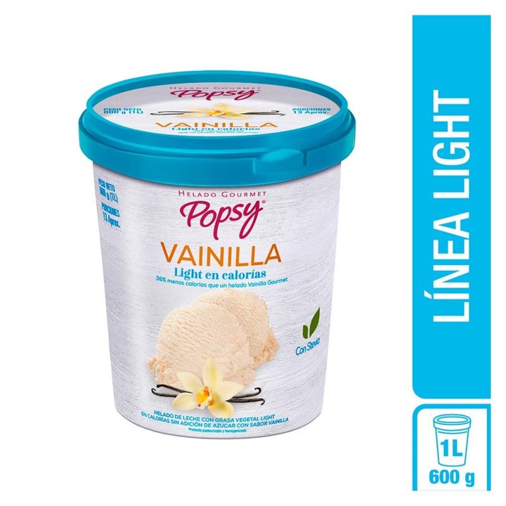 Helado Popsy Vainilla Light Tarrox600g