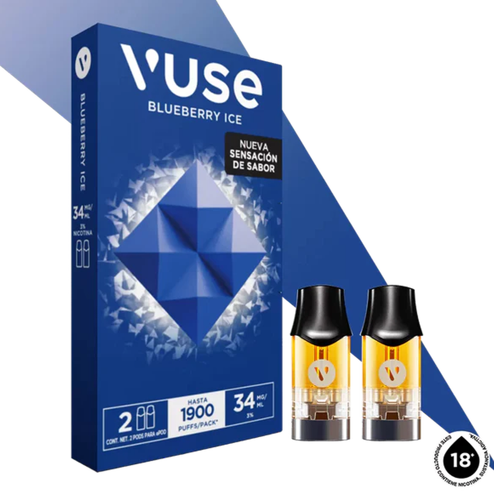 Capsulas Vuse Blueberry Ice 18mg Paquetex2und