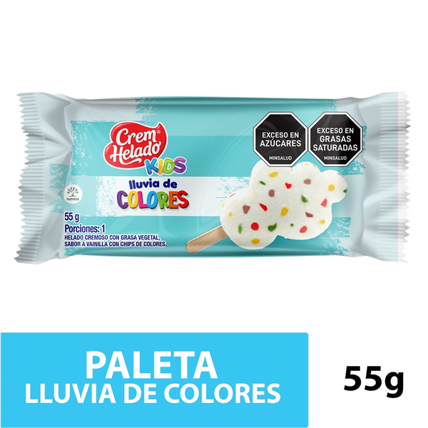 Paleta Crem Helado Kids Lluvia De Colores x 55g