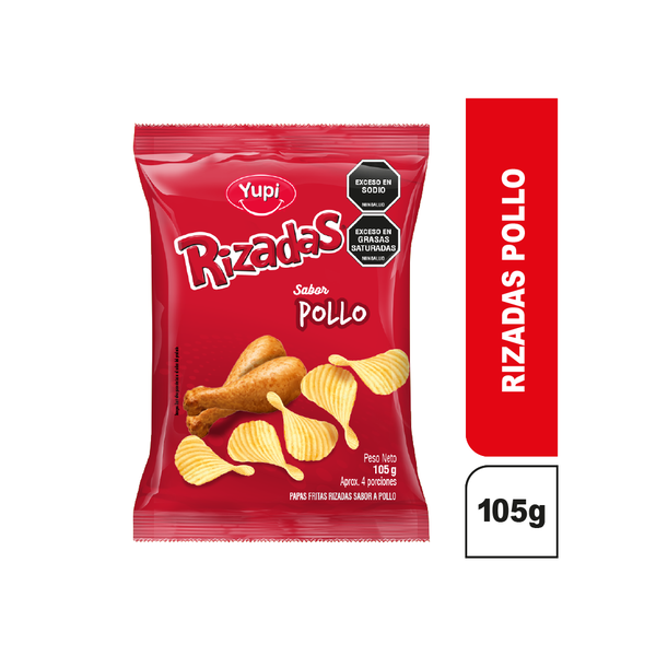 Papas Rizadas Pollo Paquete x 105g