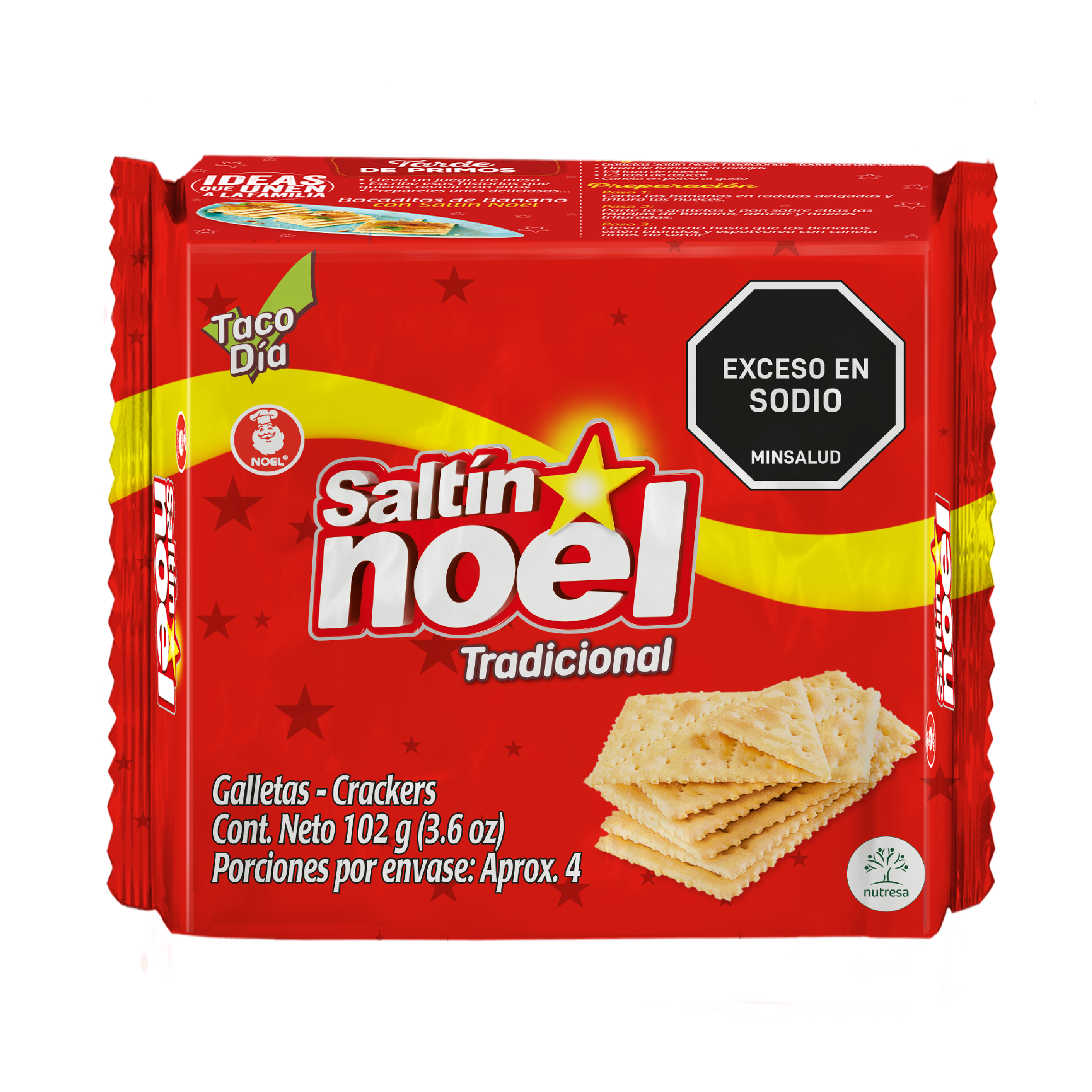 Galleta Saltin Noel Rojo Taco X102G