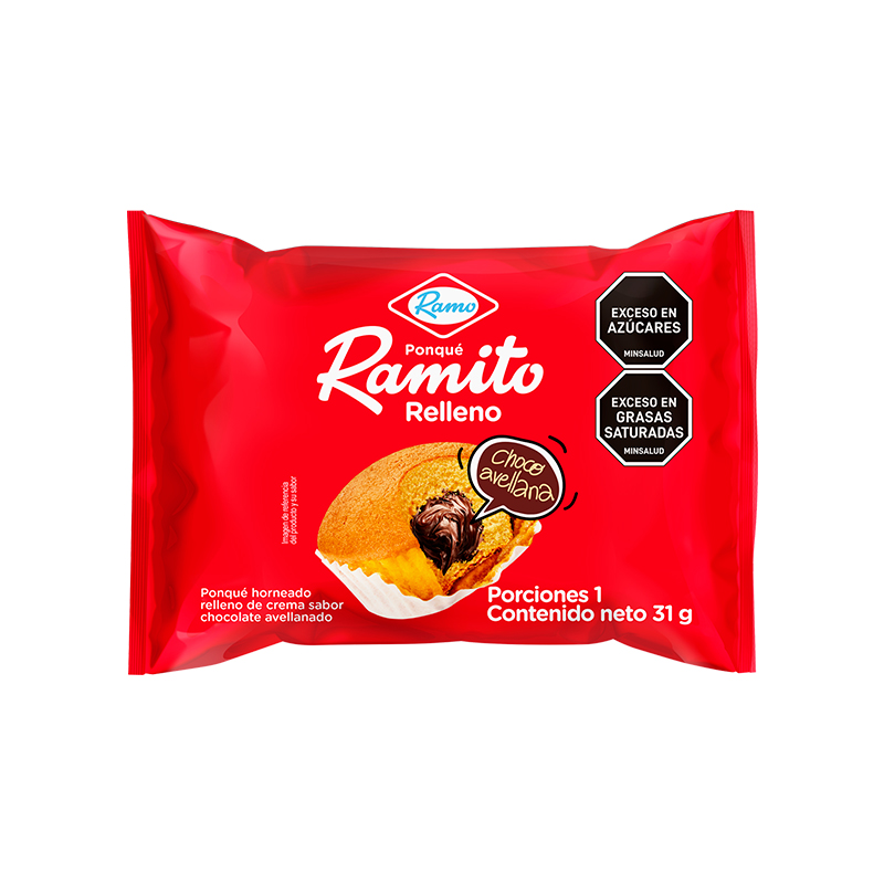 Ponque Ramito Choco Avellana Bolsax31G