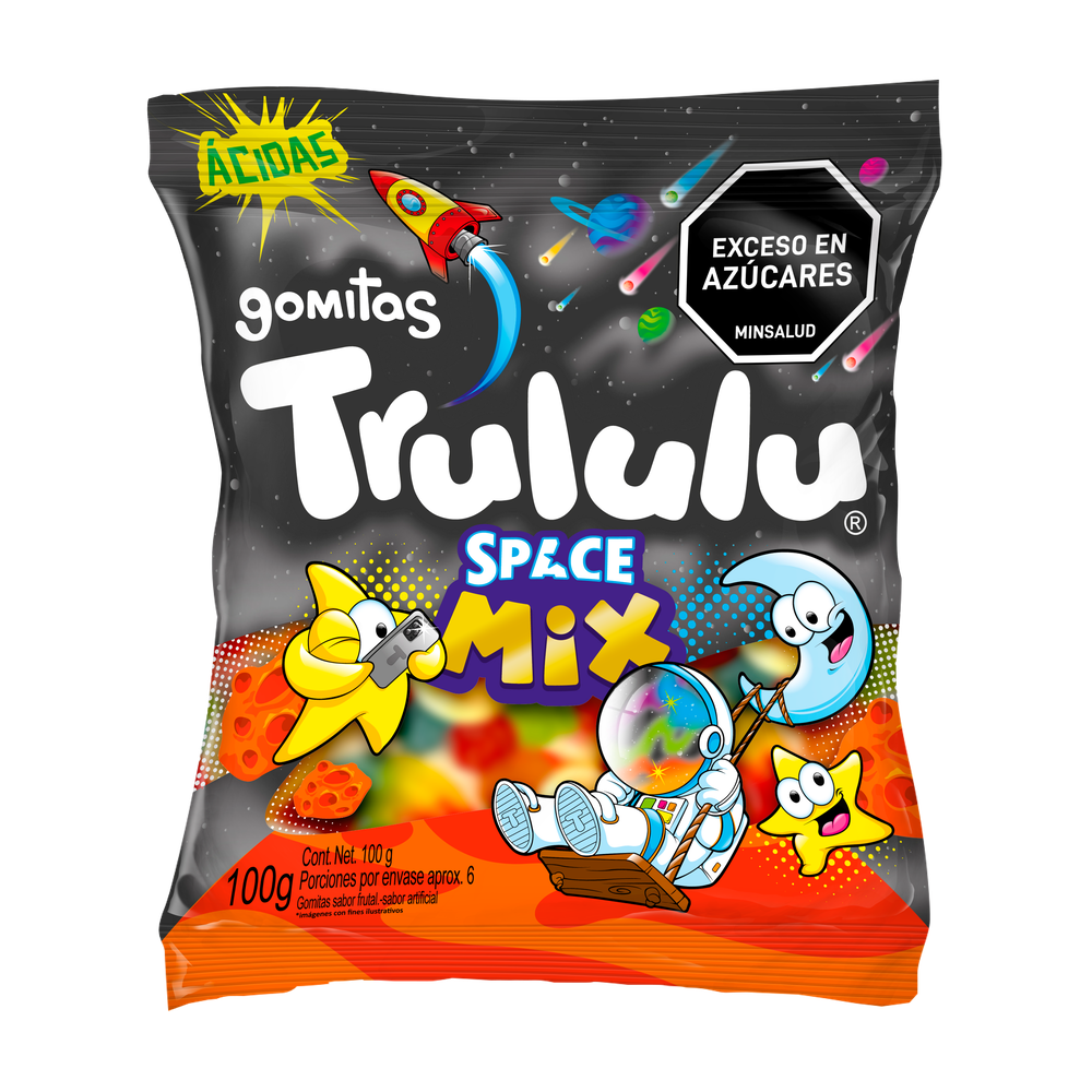 Gomas Trululu Space Mix Unidadx100G