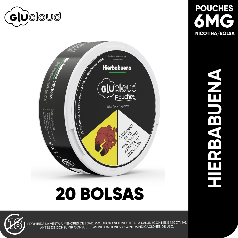 Pouches Glu Cloud Herbal Mint 6 Mg Cajax1Und