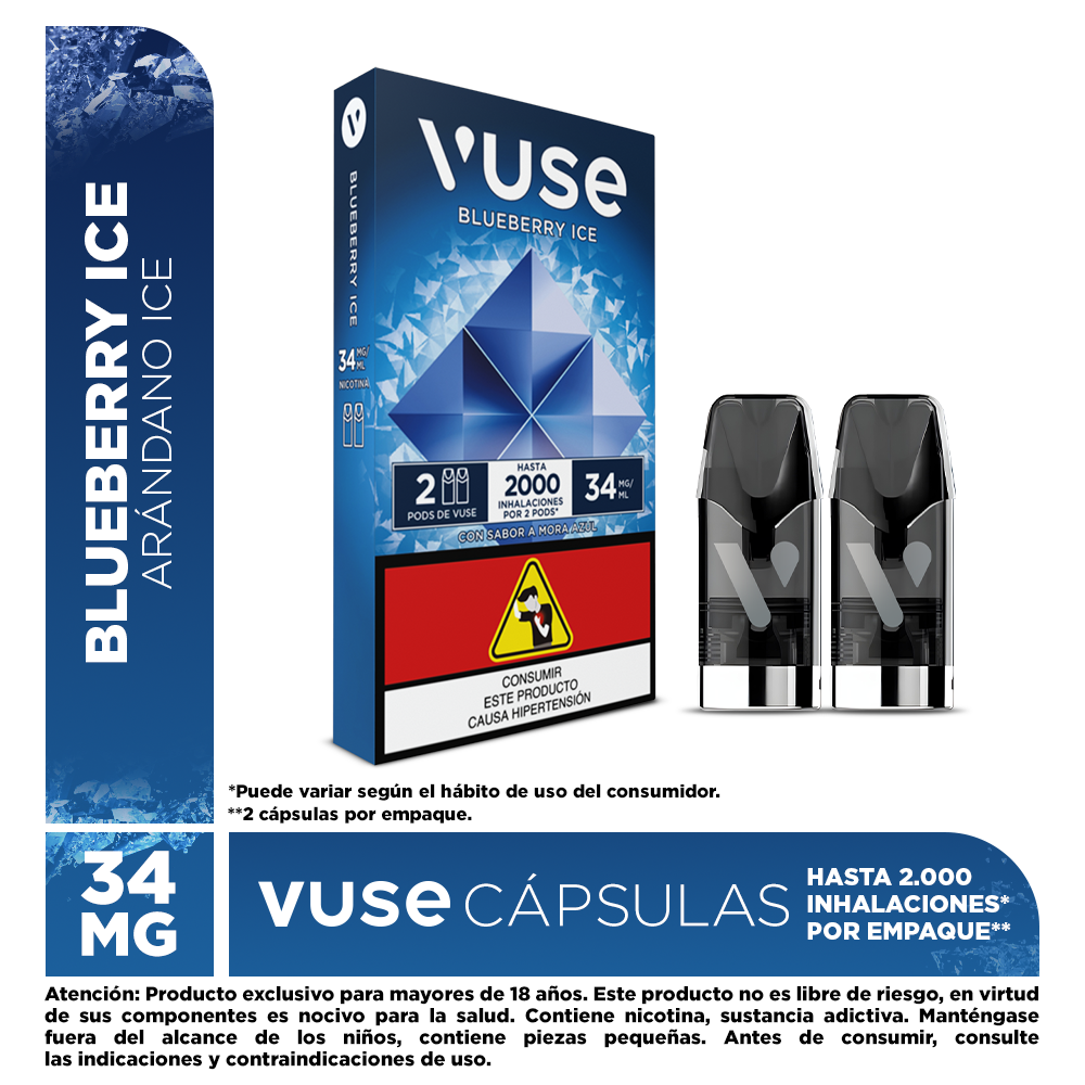 Vuse Capsulas Blueberry Ice 34mg