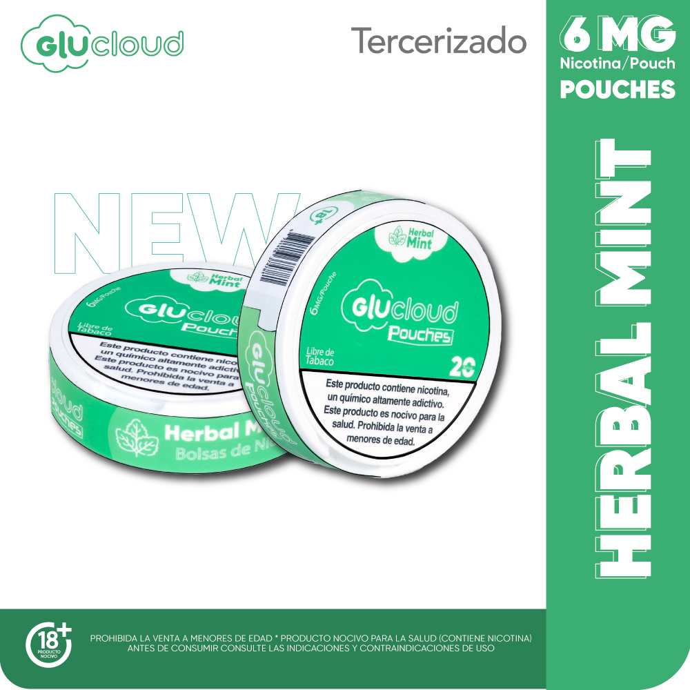 Pouches Glu Cloud Herbal Mint 6 Mg Cajax1Und