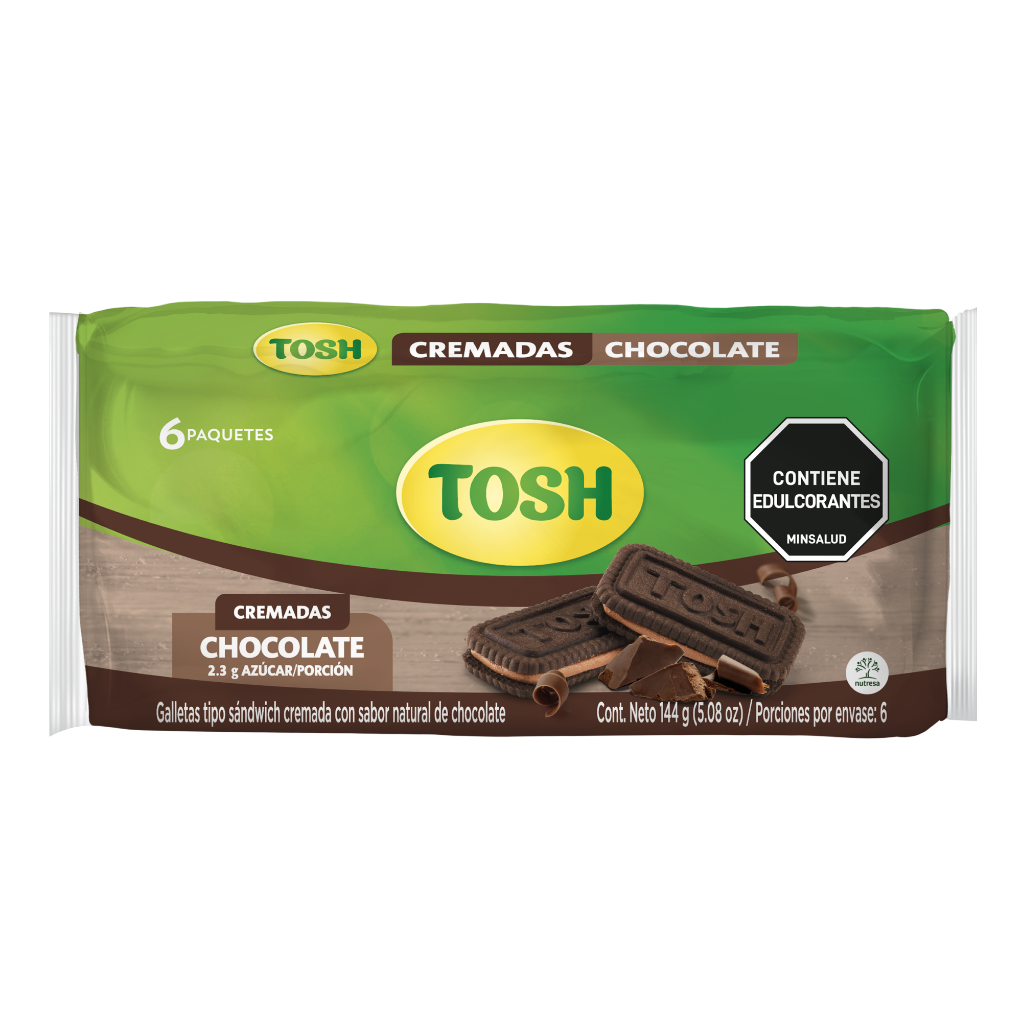 Galleta Tosh Chocolate Paquetex144G