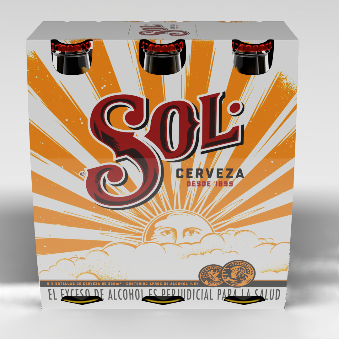 Cerveza Sol Six Pack Botellax250Ml