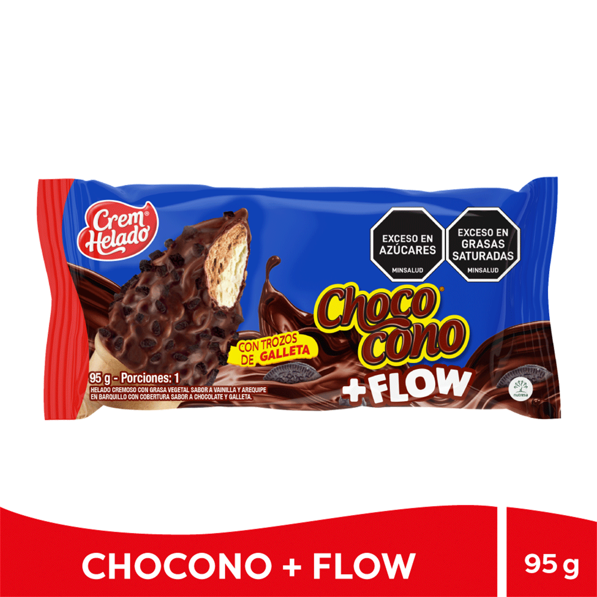 Helado Choco Cono +Flow X 95G
